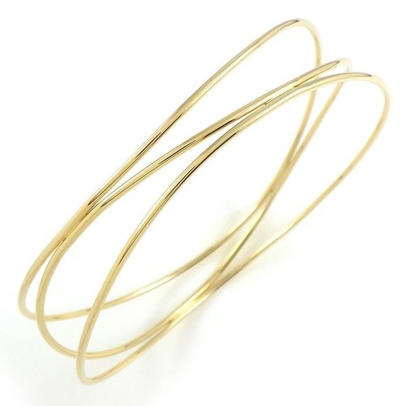 Tiffany & Co. | Bags | Tiffany Wave 3 Row Large Bangle Gold | Poshmark